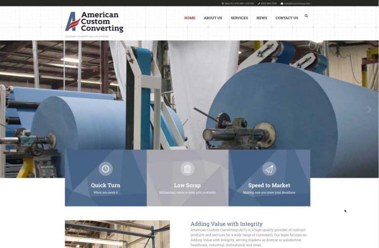 American Custom Converting Launches Updated Website - SEO Website Links
